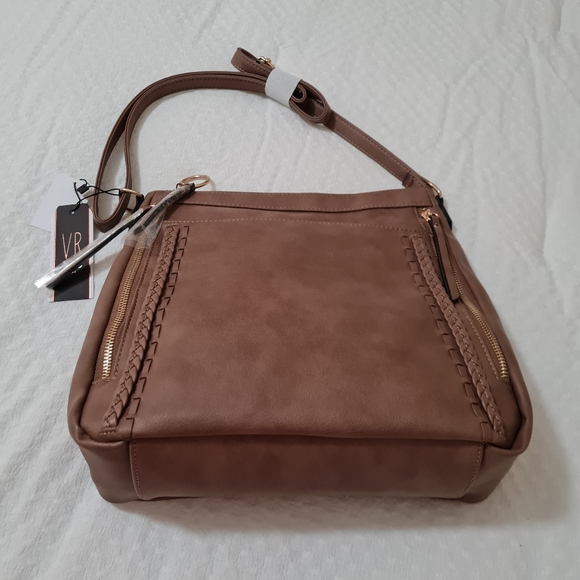 VR NYC | Bags | Vr Nyc Multi Zip Faux Suede Crossbody Bag | Poshmark